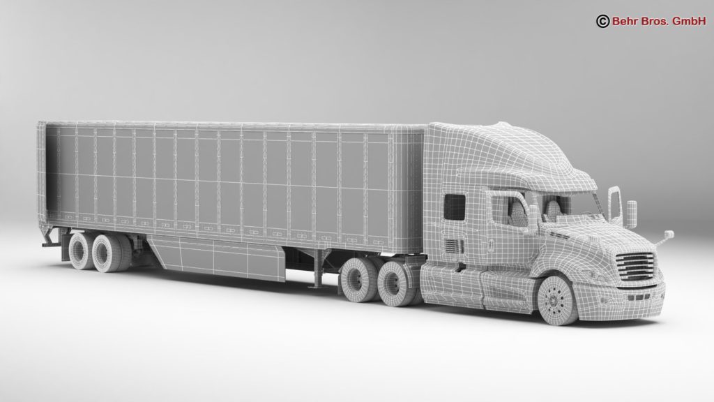 Generic US Truck 3D Model - FlatPyramid