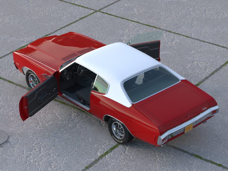 Chevrolet Chevelle Malibu 1970 3D Model - FlatPyramid