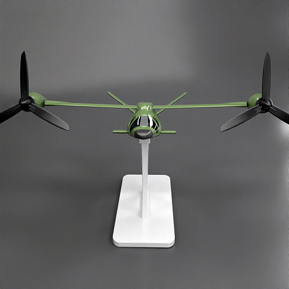 3d printable VTOL aircraft 3D Model - FlatPyramid