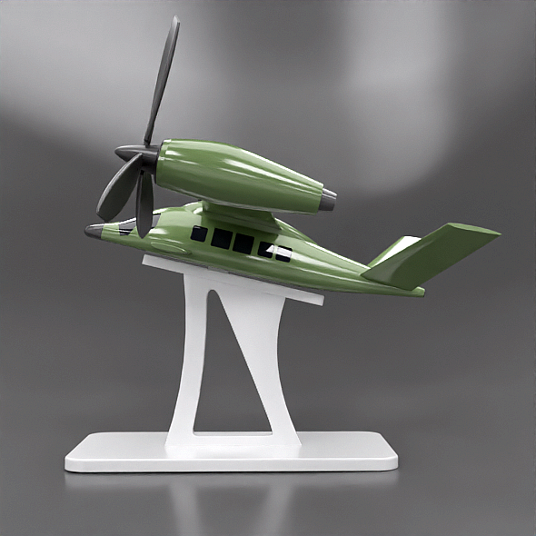 3d printable VTOL aircraft 3D Model - FlatPyramid