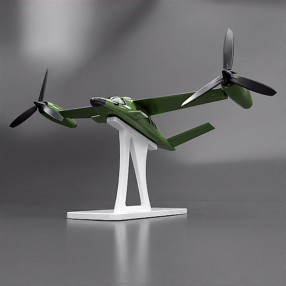 3d printable VTOL aircraft 3D Model - FlatPyramid