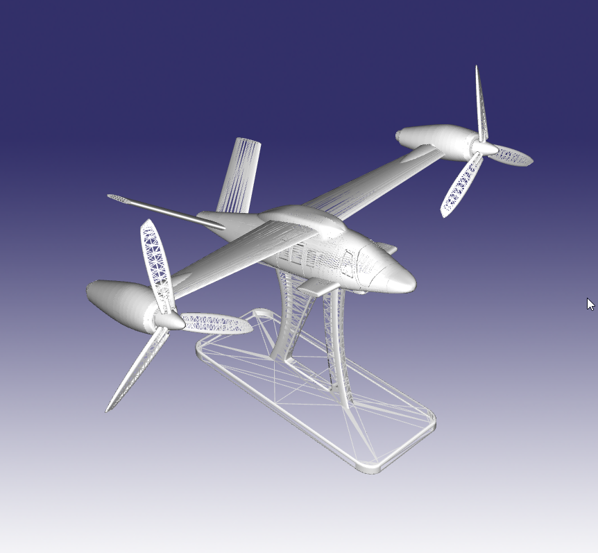 3d printable VTOL aircraft 3D Model - FlatPyramid
