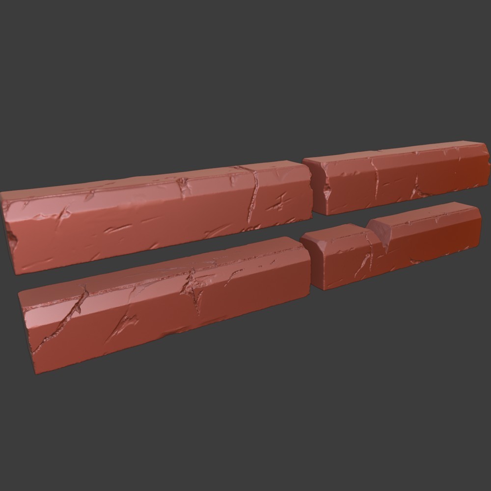 curbstone sculpts 3D Model - FlatPyramid