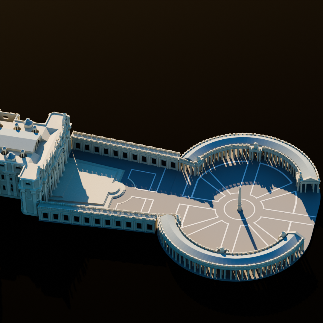 St. Peter Basilica in vatican /handmade 3D Model - FlatPyramid