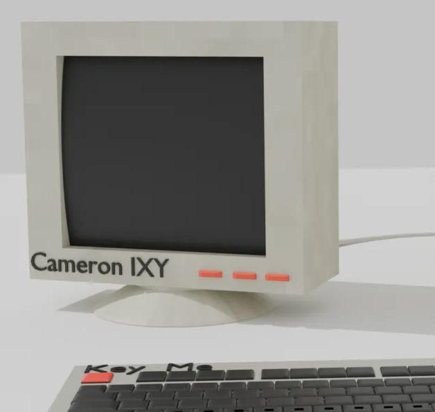 Low Poly PS1 PC bundle! Pc + Monitor + Keyboard | 3D Model - FlatPyramid