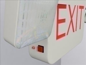Exit Sign 3D Model - FlatPyramid