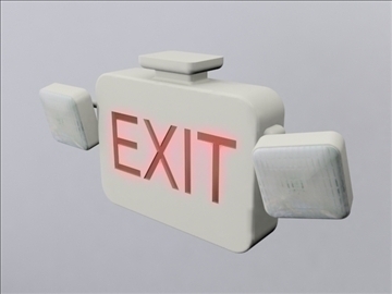 Exit Sign 3D Model - FlatPyramid