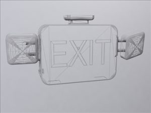 Exit Sign 3D Model - FlatPyramid