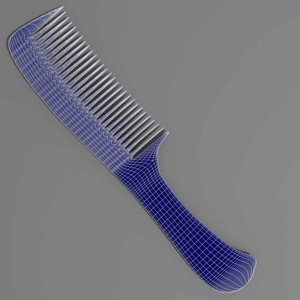 Hair Comb 3D Model - FlatPyramid