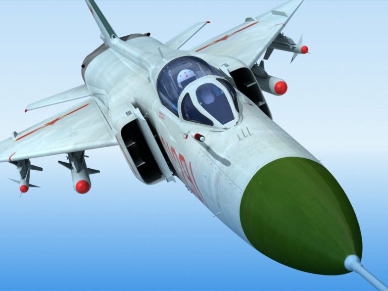 J-8F China Fighter 3D Model - FlatPyramid