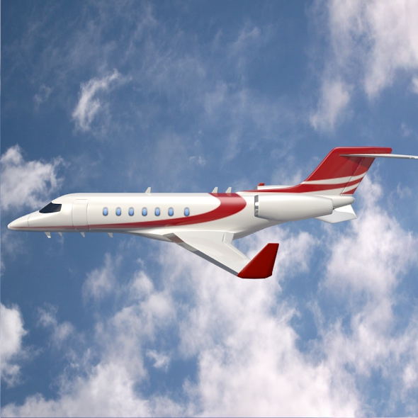 Bombardier Learjet 85 private jet 3D Model - FlatPyramid