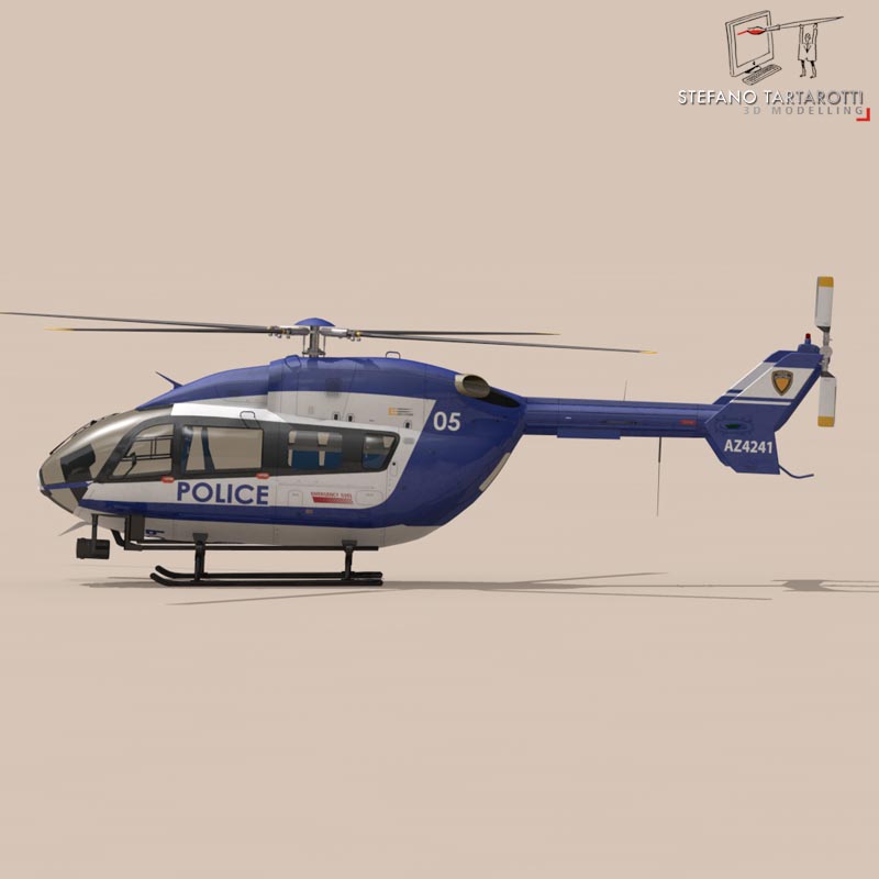 EC145 law enforcement 3D Model - FlatPyramid