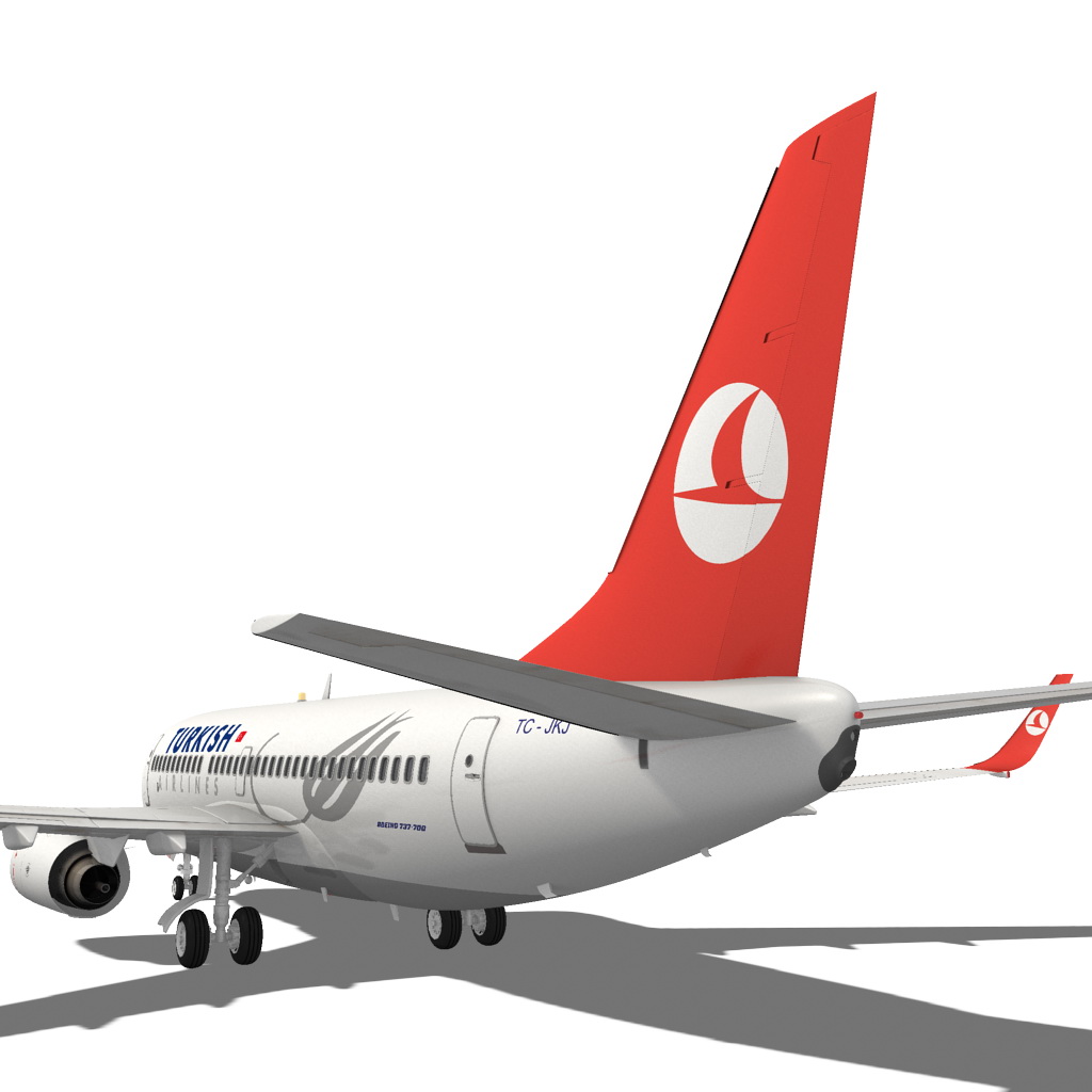 Turkish Airlines Boeing 737-700w 3D Model – Buy Turkish Airlines Boeing ...