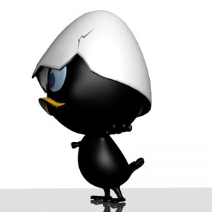 Calimero Rigged 3D Model - FlatPyramid