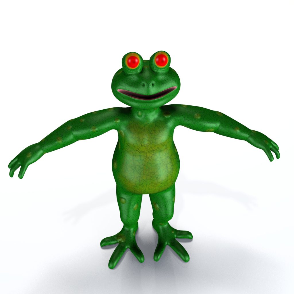 Cartoon Frog 3D Model - FlatPyramid