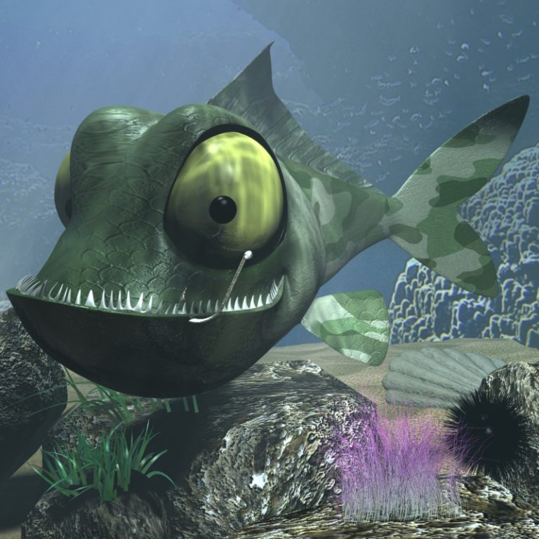 Veteran Fish RIGGED 3D Model - FlatPyramid