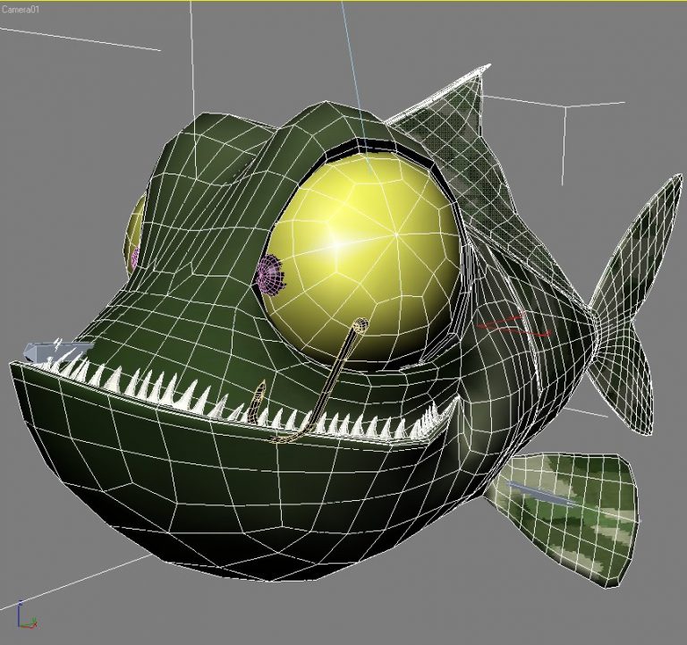 Veteran Fish RIGGED 3D Model - FlatPyramid