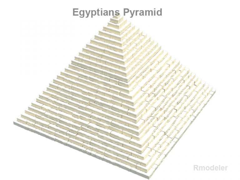 Ancient Egyptian Pyramid 3D Model - FlatPyramid