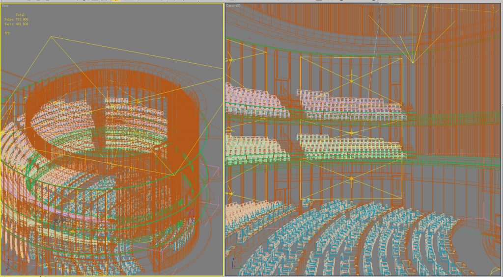 Auditorium room 029 3D Model - FlatPyramid
