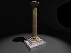 Classic marble column 3D Model - FlatPyramid