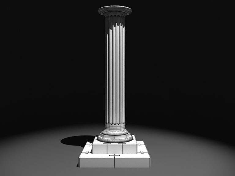 Classic marble column 3D Model - FlatPyramid
