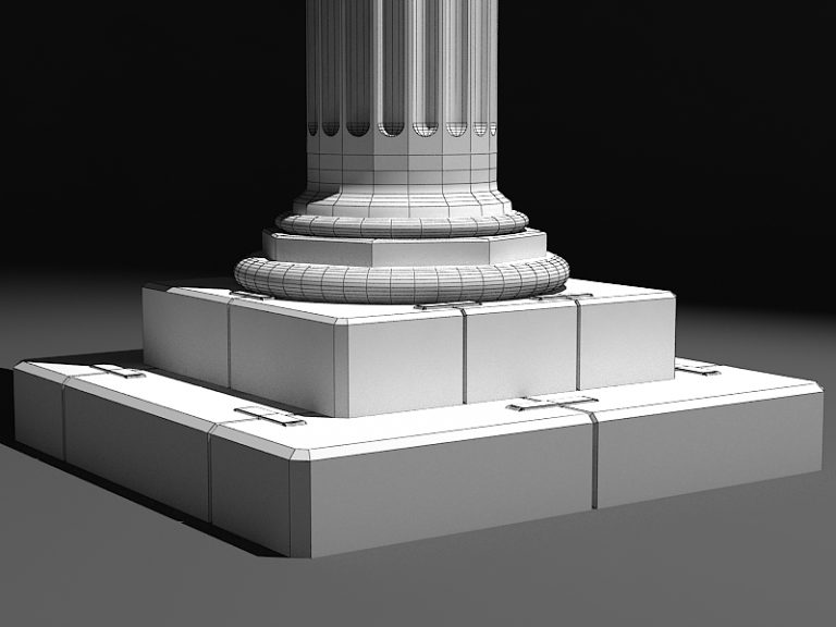 Classic marble column 3D Model - FlatPyramid