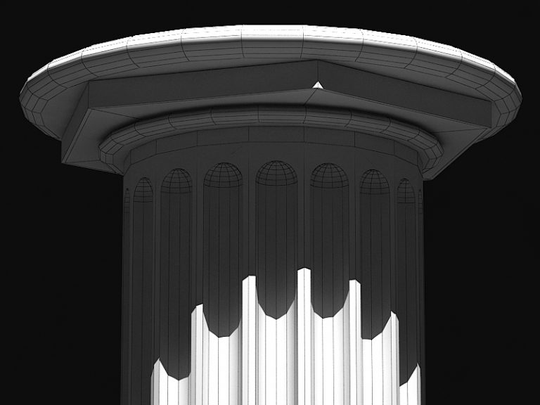 Classic marble column 3D Model - FlatPyramid