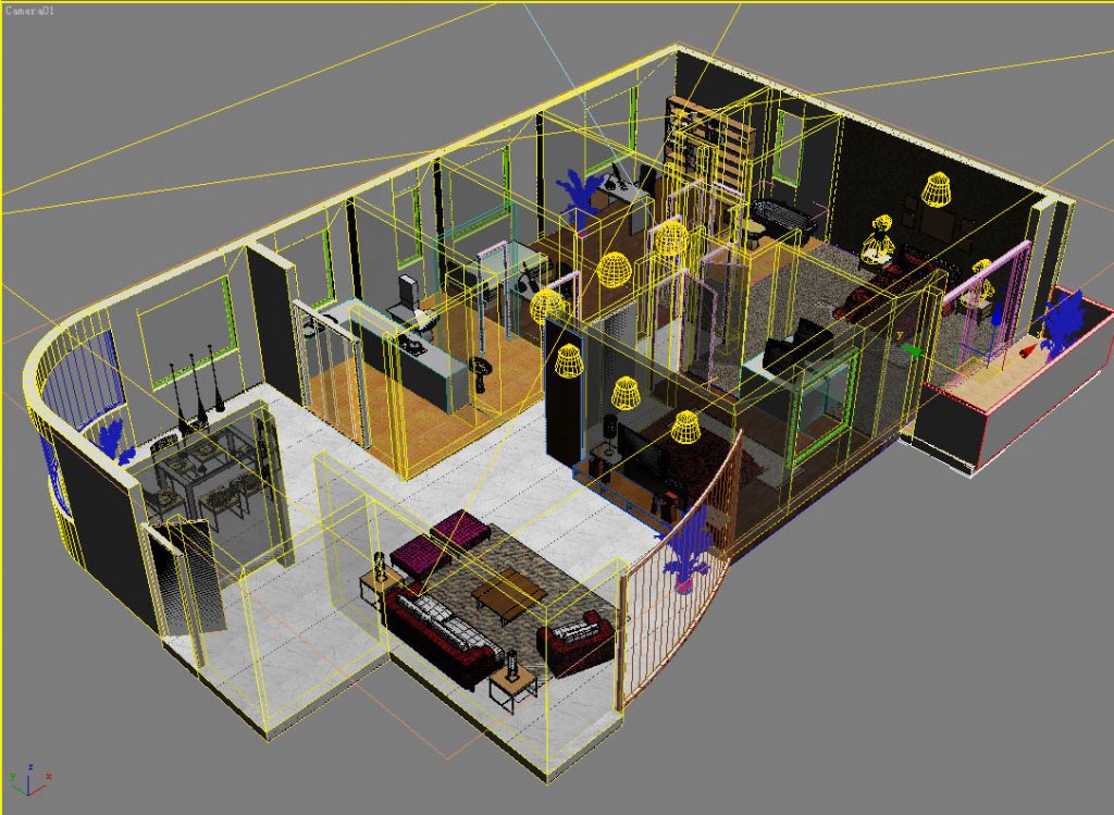 Condo 002 3D Model - FlatPyramid