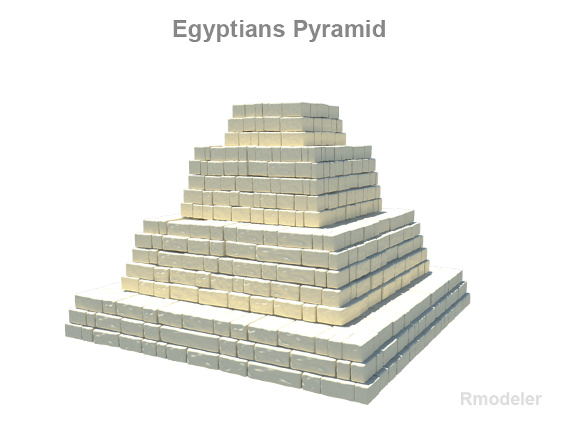 Egyptians pyramid 3D Model - FlatPyramid