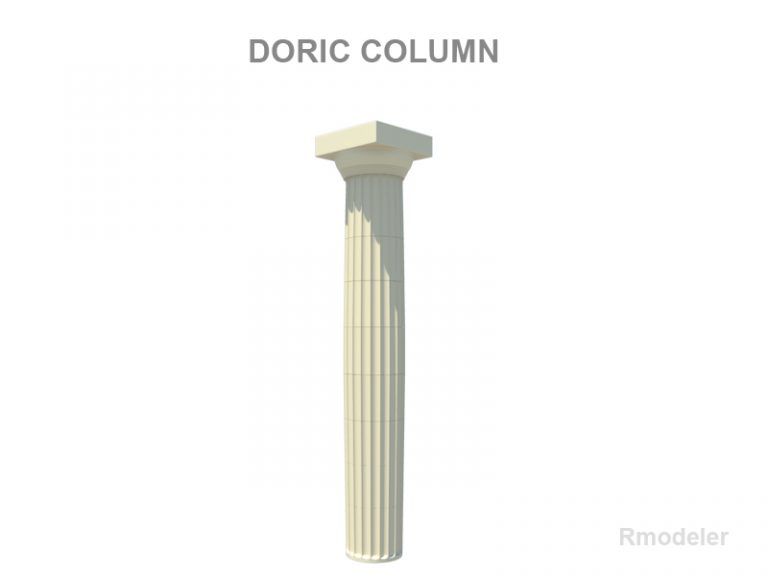 Greek Column Doric 3D Model - FlatPyramid