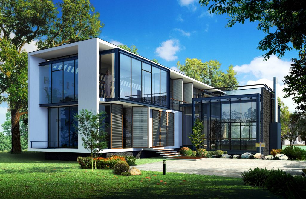 3d modern building 006 3D Model - FlatPyramid