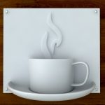 3d Printable Coffee sign STL OBJ 3D Model - FlatPyramid