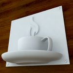 3d Printable Coffee sign STL OBJ 3D Model - FlatPyramid