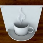3d Printable Coffee sign STL OBJ 3D Model - FlatPyramid