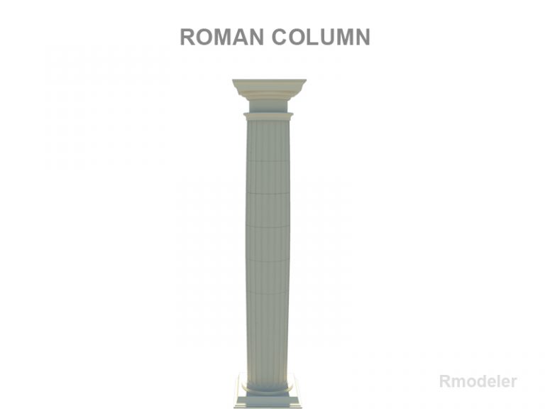 Roman Column 3D Model - FlatPyramid