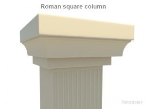 Roman Square column 3D Model - FlatPyramid