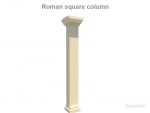 Roman Square column 3D Model - FlatPyramid