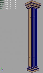 Roman Square column 3D Model - FlatPyramid