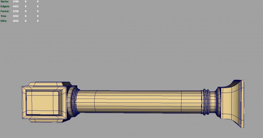 Simple column 3D Model - FlatPyramid