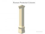Square Column Pedestal 3D Model - FlatPyramid