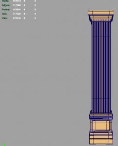 Square Column Pedestal 3D Model - FlatPyramid