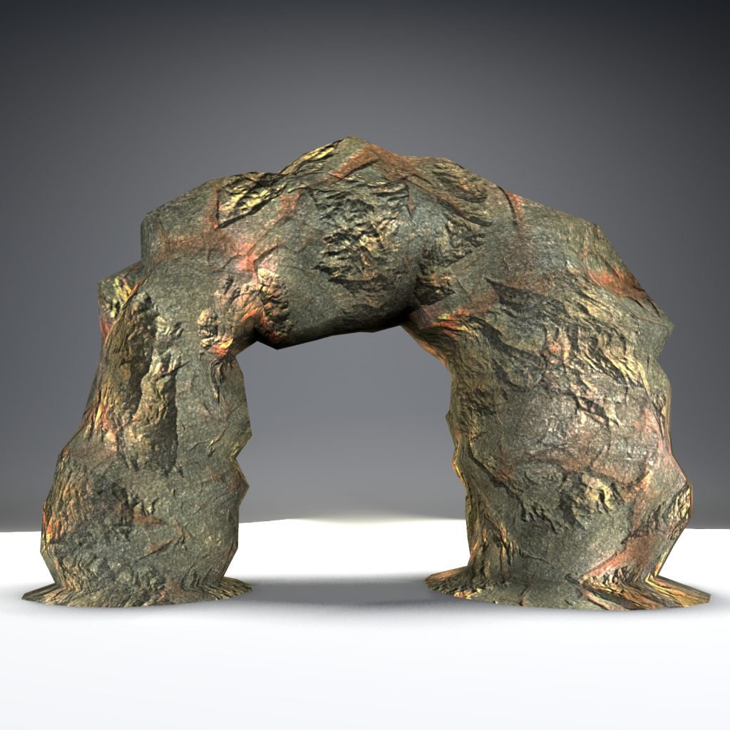 Stone Arch lowpoly 3D Model - FlatPyramid