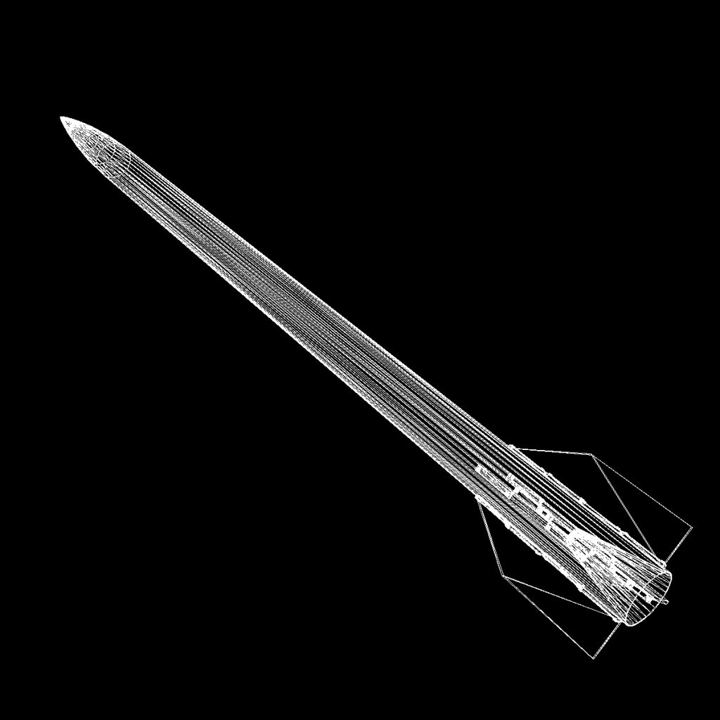 Black Brant VI Sounding Rocket 3D Model - FlatPyramid