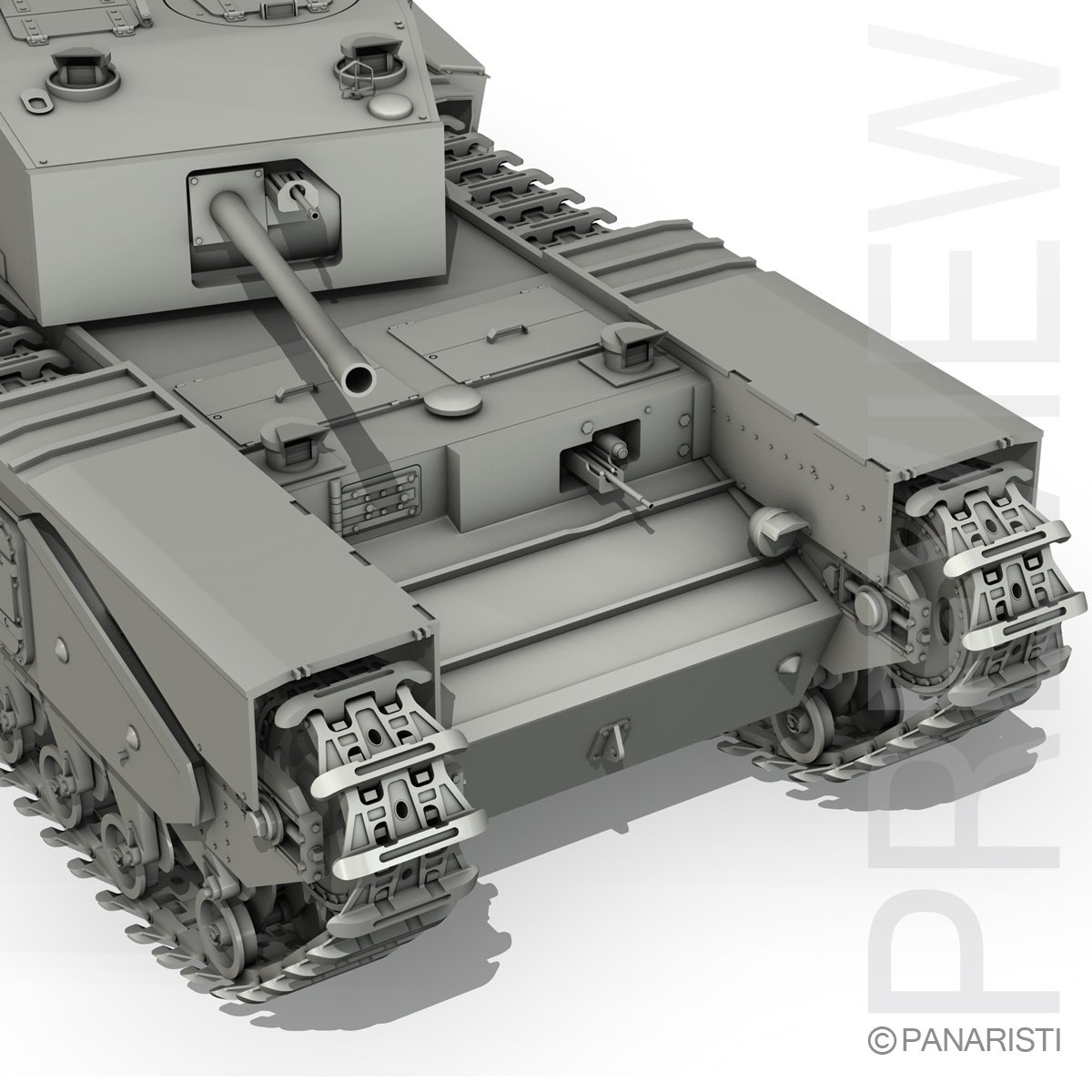 Churchill Infantry Tank MK.III 3d Model Army Mathilda 3ds c4d lwo lws ...