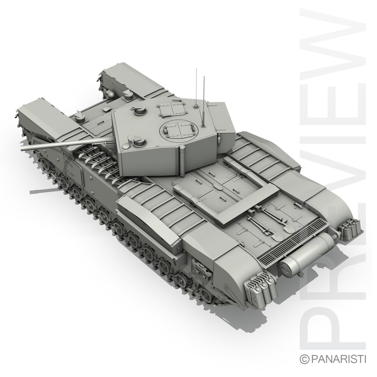 Churchill Infantry Tank MK.III 3d Model Army Mathilda 3ds c4d lwo lws ...