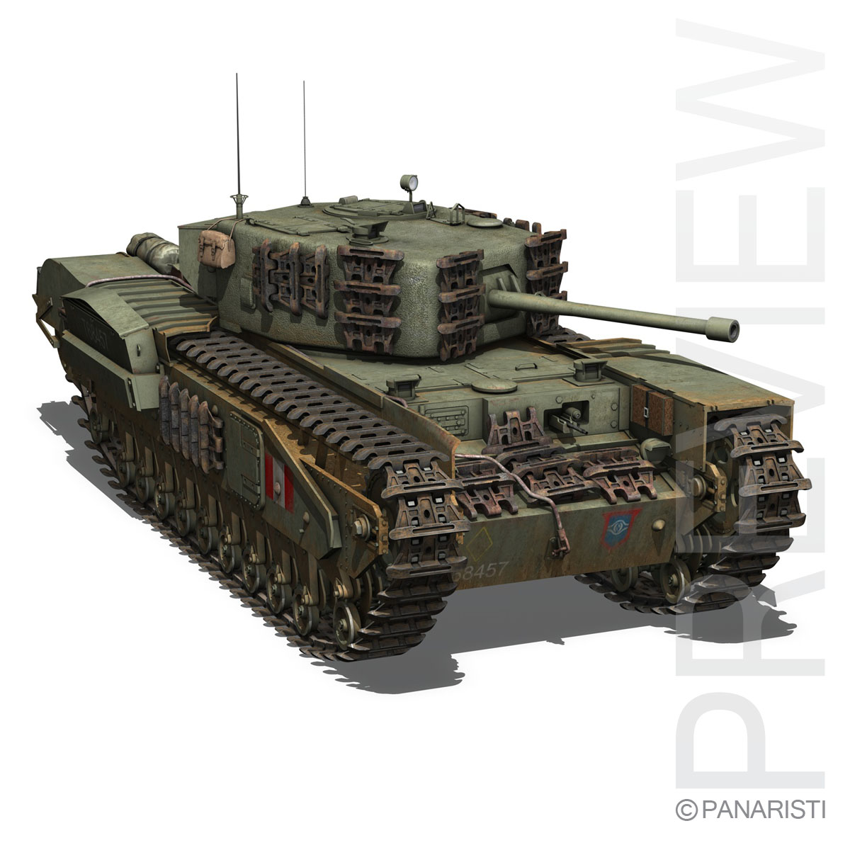 Churchill MK.IV 3d Model Army Infantry 3ds c4d lwo lws lw obj AR VR