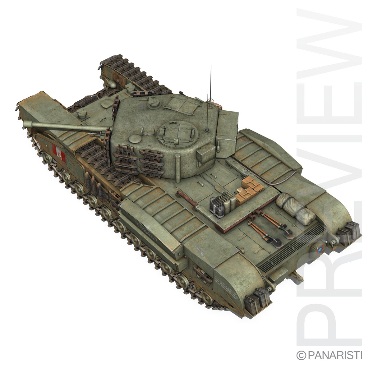 Churchill MK.IV 3d Model Army Infantry 3ds c4d lwo lws lw obj AR VR