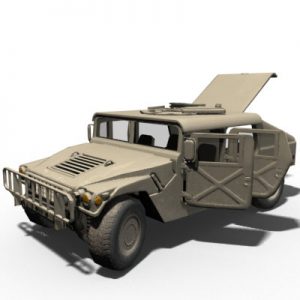 HMMWV (Military Humvee) Normal Mapped 3D Model - FlatPyramid