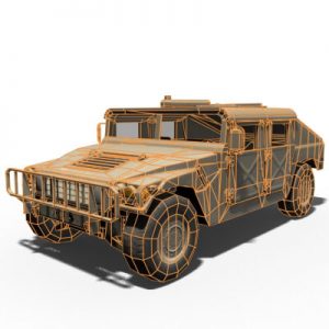 HMMWV (Military Humvee) Normal Mapped 3D Model - FlatPyramid