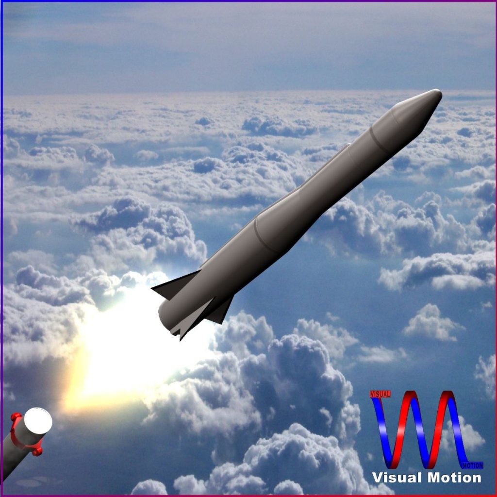USAF Blue Scout Jr Rocket 3D Model - FlatPyramid